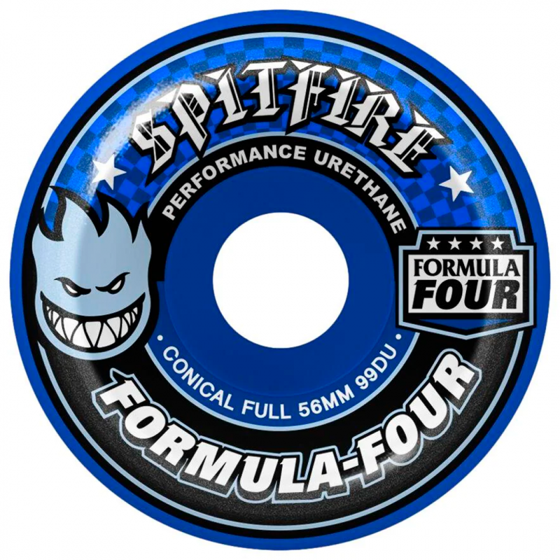 Spitfire Formula Four Conical Full Blue Wheels - 56mm 99DU – NO23 ...