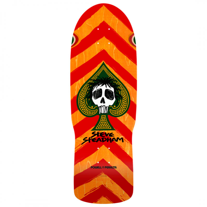 Powell Peralta Steve Steadham Skull & Spade Orange Stain Skateboard De ...