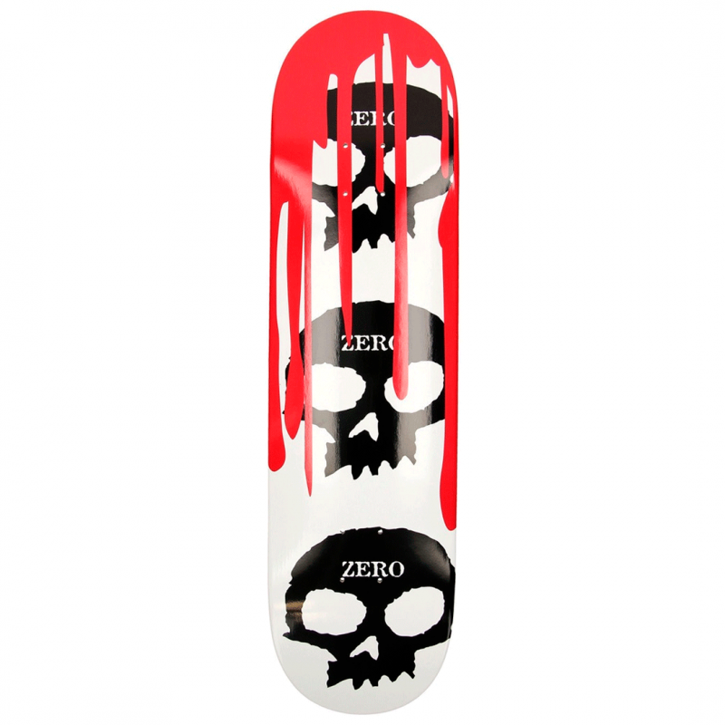 Zero 3 Skull Blood 2 White Black Red Skateboard Deck 8.125" – NO23 ...
